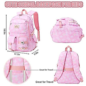 SCIONE School Backpacks for Girls - 15.6 Inch Large Mermaid Laptop Backpacks Anti Theft Primary Middle College Bookbags for Teens Girls Women Students