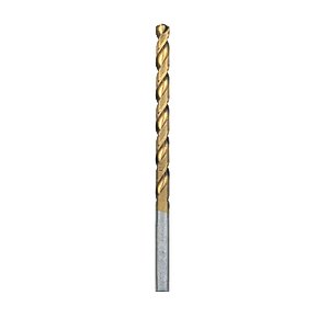 BOSCH TI4141 7/32 In. x 3-3/4 In. Titanium Nitride Coated Metal Drill Bit with 3/8 In. Reduced Shank for Applications in Heavy-Gauge Carbon Steels, Light Gauge Metal, Hardwood,1-Piece