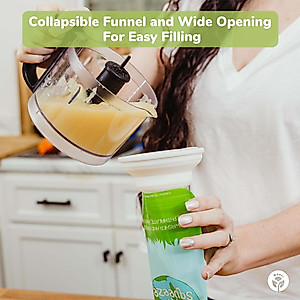 WeeSprout Double Zipper Reusable Food Pouches, Perfect for Babies & Toddlers, Freezer & Dishwasher Safe (Original, 7 Fl Oz + Pouch Filler)