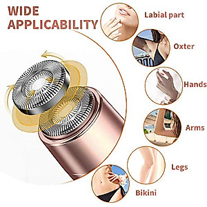 Sky Tower Professional Battery-Operated Women's Painless Facial Hair Remover, IPX7 Waterproof, for Face Upper Lip Chin Peach Fuzz Cheeks Arm (White)