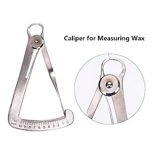 Dental Gauge Caliper, Dental Metal Wax Caliper High Precision Orthodontic Gauge, Stailess Steel Measuring Tools Dental Instruments (for Wax)
