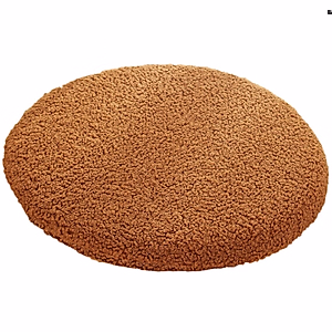 Happiness Decoration Bar Stool Cushion Round Memory Foam Seat Cushions Plush Non Slip Cushion Pads Cover Tatami Kitchen, Home, Office Chair Pads with Zipper Washable (14 inch, Light Brown)