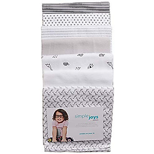 Simple Joys by Carter's Baby 7-pack Flannel Receiving Blankets, grey/white/black, One Size