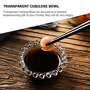 Hemoton 2pcs Glass Salad Bowls Fruit Bowl with Beaded Edges Clear Large Serving Bowl Mixing Bowl Dessert Bowls Cubilose Bowls Snack Yogurt Sauce Prep Plates for Home Kitchen