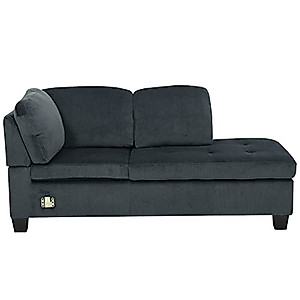 Christopher Knight Home Canterbury Fabric Sectional Set, Charcoal