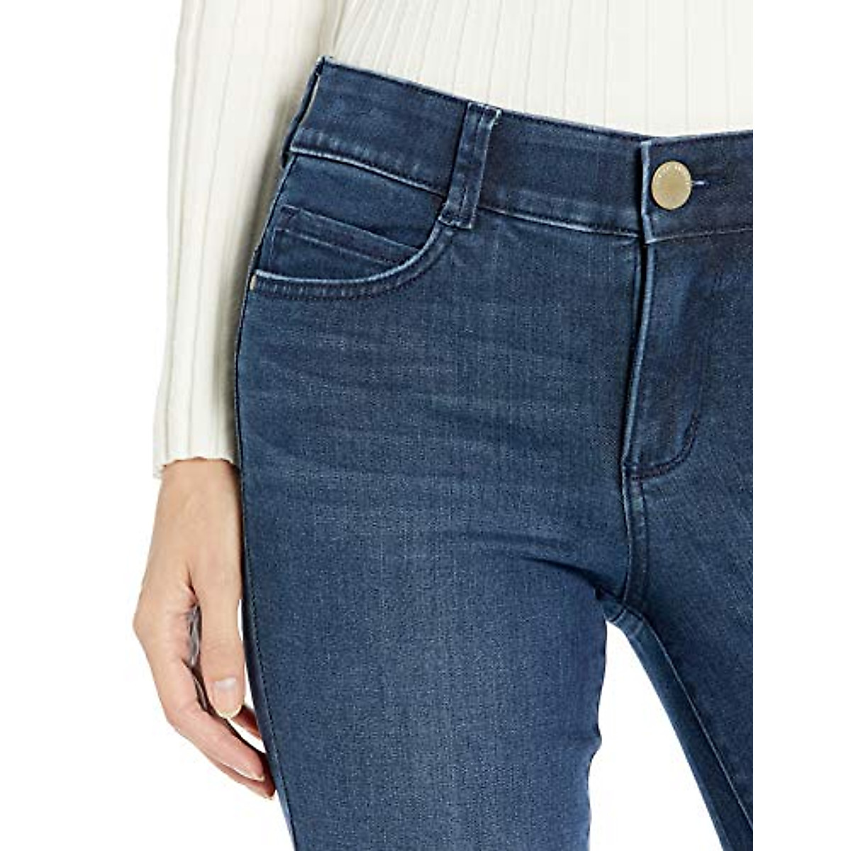 Vintage America Blues womens F'ab Body Sculpt Straight Leg Denim Jeans, Beverly, 8 US