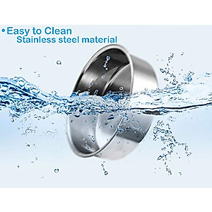 HERCOCCI Bird Feeder Dish Cup, Stainless Steel Parrot Food Bowl Feeding Coop Cups Clamp Holder, Bird Water Cage Bowl for Parakeet Lovebird Conure Cockatiel Budgie Chinchilla (4 Pieces)