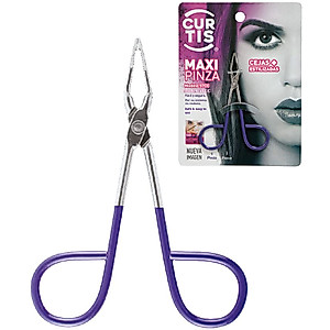PROFESSIONAL Salon TWEEZERS with Easy Scissor Handle, The BEST PRECISION EYEBROW TWEEZERS Men/Women; PORTABLE Beauty tool for facial Hair, Ingrown Hair, Blackhead; Purple MADE IN MEXICO (UPDATED)