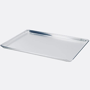 Full Size 18 Gauge Sheet Baking Pan, Wire in Rim Aluminum Bun Pan, Professional, Commercial, and Industrial Grade Pan by Tezzorio