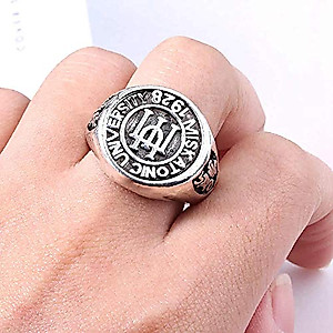 Cthulhu B&E Miskatonic University Class Ring Vintage H.P. Lovecraft Retro Cosplay Jewelry (10)