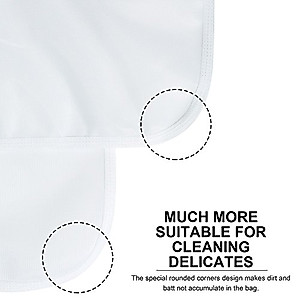 TENRAI 3 Pack (3 Medium) Delicates Laundry Bags, Bra Fine Mesh Wash Bag, Use YKK Zipper, Have Hanger Loops, Zippered, Protect Best Clothes in The Washer (White)