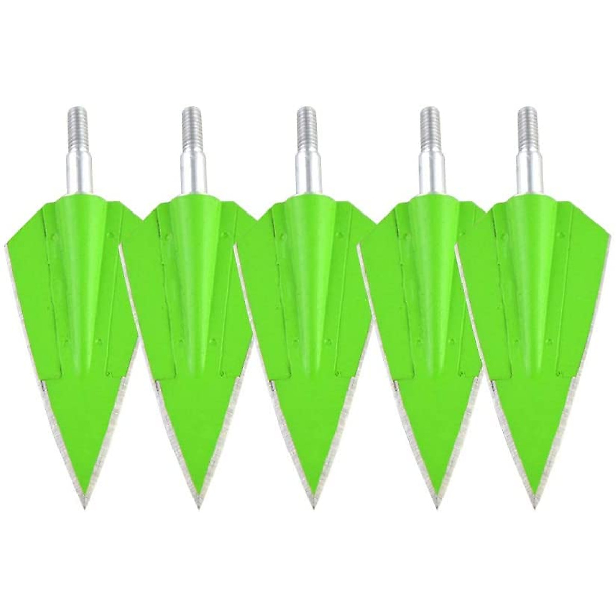 AMEYXGS 150 Grain Broadheads Archery Hunting Arrowheads Metal Arrow Tips Screw-in Arrow Heads with Box for Shooting Practice (Green)