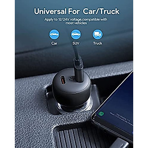 [Apple MFi Certified] USB C Car Charger, for iPhone Fast Car Charger PD 40W Dual Ports 2Pack Car Phone Charger with Lightning Cable Compatible with iPhone 14/13/12/11/Pro/MAX/XS/iPad Pro/Samsung