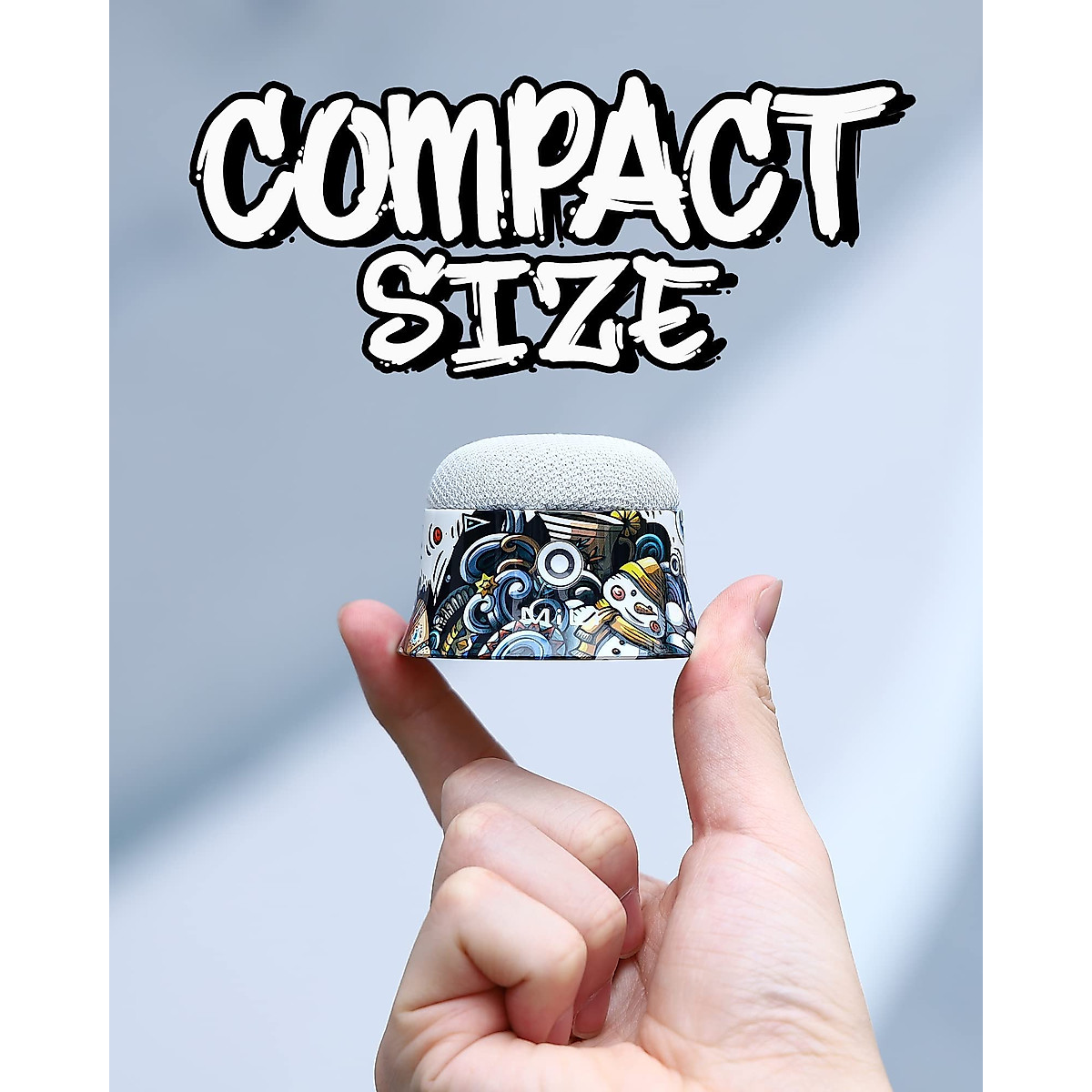 MiLi Small Magnetic Bluetooth Speaker, Compatible with MagSafe iPhone 12/13, Mini Wall Mountable True Wireless Portable Speaker for Golf Cart Tiny Speaker for Gifts (2 PCS, Snowman)