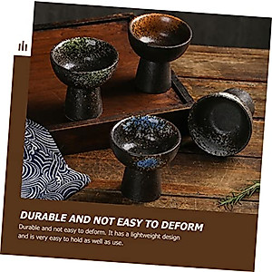 ULTECHNOVO Ceramic Ice Cream Bowl Mini Wine Glasses Glass Tumblers Drinking Glasses Stemmed Wine Glasses Jelly Cups Dip Bowls Trifle Serving Bowl Dessert Cup Ceramic Bowl Trifle Dish Glass