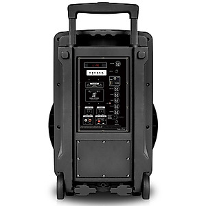 1600 Watts Bluetooth Speaker with Tripod, Wired Microphone & Remote Control | Rechargeable 15" Two Way Bluetooth DJ Light Speaker Package with USB SD Card inputs by Technical Pro