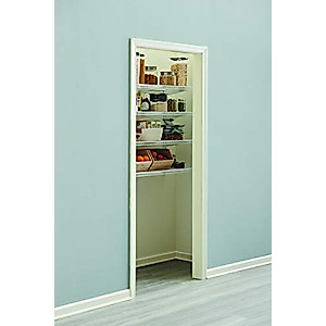 Rubbermaid Pantry 36" Closet Storage Organization System Kit, 4 Shelf System for Pantry Storage, White