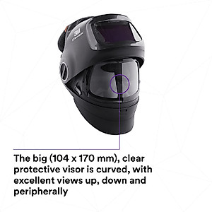 3M Speedglas Heavy-Duty Welding Helmet G5-01 with G5-01TW ADF and Adflo High-Altitude PAPR Assembly, Bluetooth, Natural Color Technology, 46-1101-30i , Black