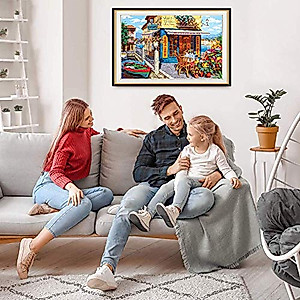 Puzzles for Adults 1000 Pieces, Jigsaw Puzzles Pier Tavern Pub Pattern Large Puzzle Family Game for Kids Adults DIY Intellective Educational Toy Home Decor, Every Piece is Unique