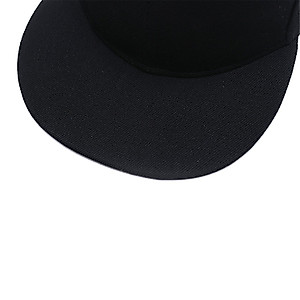 Custom Team Snapback Personalized Embroidered Hip Hop Flat Brim Baseball Hats Black