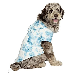 Doggie Joggies - Family Matching Tiedye Blue Pet Hoodie - Pet - XXLarge (Fits Up to 120 lbs)