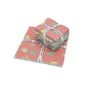 COTTONVILL EMANON Summer Daze 20COUNT Cotton Print Quilting Fabric (Precuts, Quarter 18pc)