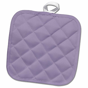 3dRose InspirationzStore Solid Colors - Light Purple - Lilac - Girly Girl Pastel Purple - Plain Simple Solid Color - 8x8 Potholder (PHL_159876_1)