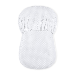 Newborn Lounger Cover | Cover Replacement Only for Baby Nest | Ultra-Soft Stretch Fabric | Includes “Hello World” Sign (White) |