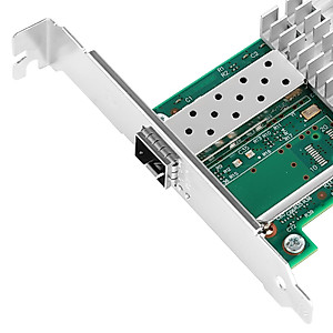Vogzone 10Gb PCI-E NIC Network Card for Intel X520-DA1/ E10G42BTDA,100MbE/1GbE/10GbE Single SFP+ Port, with Intel 82599EN Chip,10GbE PCI Express 2.0 X8 Ethernet Adapter Support Windows/Linux/VMware