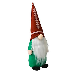 Gnomes Plush - Football Decor (2Pc Set) These Adorable Large Creatures are Perfect for Any Sports Team Fan - 14in Tall Stuffed Swedish Tomte Gnome - American Football Rugby Decoration