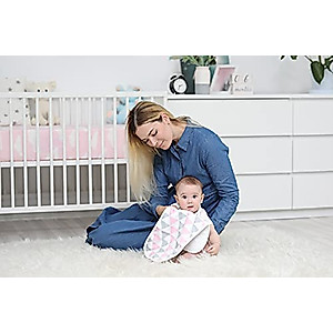 BaeBae Goods Burp Cloths for Baby Girl - Ultra Absorbent Burping Rags - Anti Shrink Unisex Burpy Clothes - Super Soft Jersey Cotton, Large 21"x10" - Thick for Newborn Cloth Diapers - 6 Pack