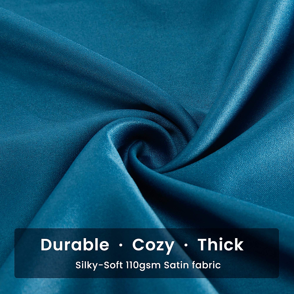 SLEEP ZONE Satin Pillowcase for Hair and Skin (Teal, 55x21 Inches) - Ultra Soft Silky Pillowcase Set of 1 - Satin Pillow Covers with Envelope Closure - Gift Choice for Girls and Women