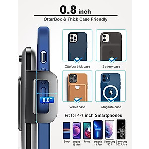 TOPGO Cup Holder Phone Mount, [Upgraded Adjustable Gooseneck & Firmly Stable] Cup Holder Phone Holder for Car, Cell Phone Automobile Cradles for iPhone 14, Samsung and More Smartphone(Black)