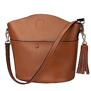 S-ZONE Women Cowhide Genuine Leather Small Crossbody Bag Shoulder Purse Handbag