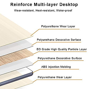 ShowMaven Student Desk and Chair Combo, Height Adjustable Children's Desk and Chair Workstation with Drawer, Pencil Grooves and Hanging Hooks for Home, School and Training (Light Grey&White Oak)