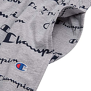 Champion Gym Shorts Big and Tall - All Over Print Mens Workout Athletic Shorts Heather Grey Navy
