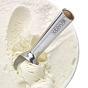 Zeroll 1020 Original Ice Cream Unique Liquid Filled Heat Conductive Handle Simple One Piece Aluminum Design Easy Release 40 Scoops per, 2-Ounce, Silver