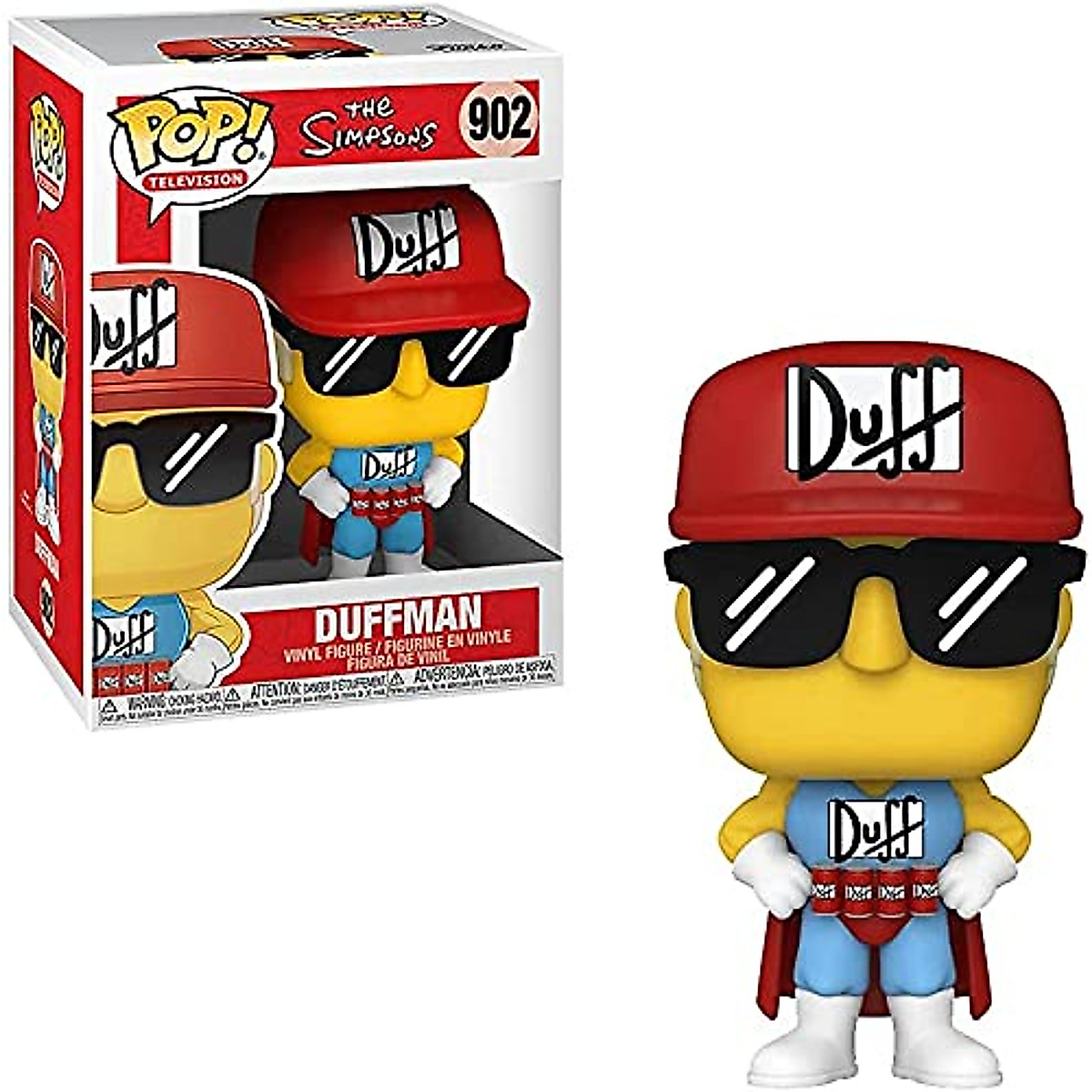 POP The Simpsons - Duffman Funko Pop! Vinyl Figure (Bundled with Compatible Pop Box Protector Case), Multicolored, 3.75 inches
