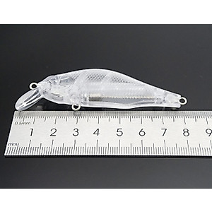 10PCS Unpainted Lure Blanks 7.17g 8cm with 5mm Free Fishing Eye Crankbait Baits Simulation Blank Body Clear Hard Baits Trout Salmon Minnow Lure Popper Lures Topwater Freshwater 5mm 8287