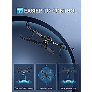 Drones with Camera for Adults Beginners Kids, Foldable Drone with 1080P HD Camera, RC Quadcopter - FPV Live Video, Altitude Hold, Headless Mode, One Key Take Off/Landing, APP Control