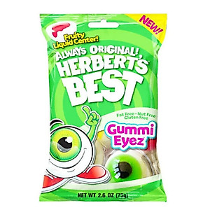 Herbert's Best Gummi Eyez | Gummy Eyes Gummy Candy with Fruity Liquid Center | Fun-Filled Flavors Fat Free Gluten Free Nut Free