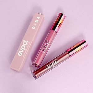 evpct 2Pcs Mauve & Taupe purple Matte to Glitter Liquid Lipstick Long Lasting Lip Set Kit for Women Diamond Shiny Glitter Sparkly Glossy Metallic Shimmer Sparkle Waterproof Lipstick Lip Gloss 01+08