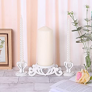 Rozrety Unity Candle Holder - Unity Candles Stand for Wedding Ceremony Set - Pillar Taper Candle Holders for Weddings Centerpiece Decoration,Bridal Shower (Candles not Include)