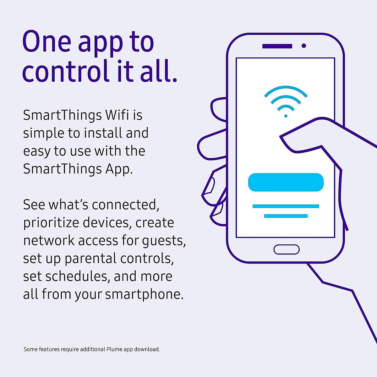 Samsung SmartThings Wifi Mesh Router Range Extender SmartThings Hub Functionality Whole-Home WiFi Coverage - Zigbee, Z-Wave, Cloud to Cloud Protocols - White (3 Pack) - ET-WV525KWEGUS (Renewed)