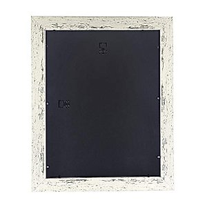 Scholartree Rustic White Wooden 11x14 Picture Frame set of 2,Display 11x14 without Mat or 8x10 with Mat，Wall Gallery Photo Frames