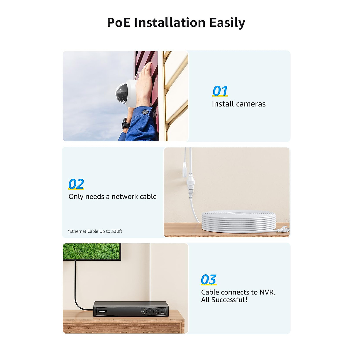 ANNKE 4K PoE Security Camera System with Audio, 12MP H.265+ NVR with 2TB HDD, 4x8MP Ultra HD IP Dome Cam, AI Smart Detection, 100ft Night Vision, IP67 Waterproof&IK08 VandalProof, Remote Access