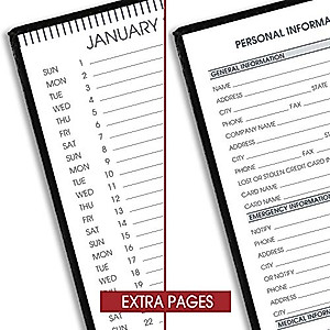 2022 Pocket Calendar by AT-A-GLANCE, Weekly Appointment Book & Planner, 3-1/4" x 6-1/4", Pocket Size, Refillable, Black (7000805)