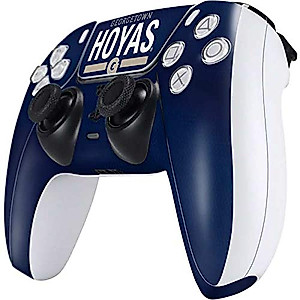 Skinit Decal Gaming Skin Compatible with PS5 Controller - Officially Licensed Georgetown University Hoyas Stripe Design