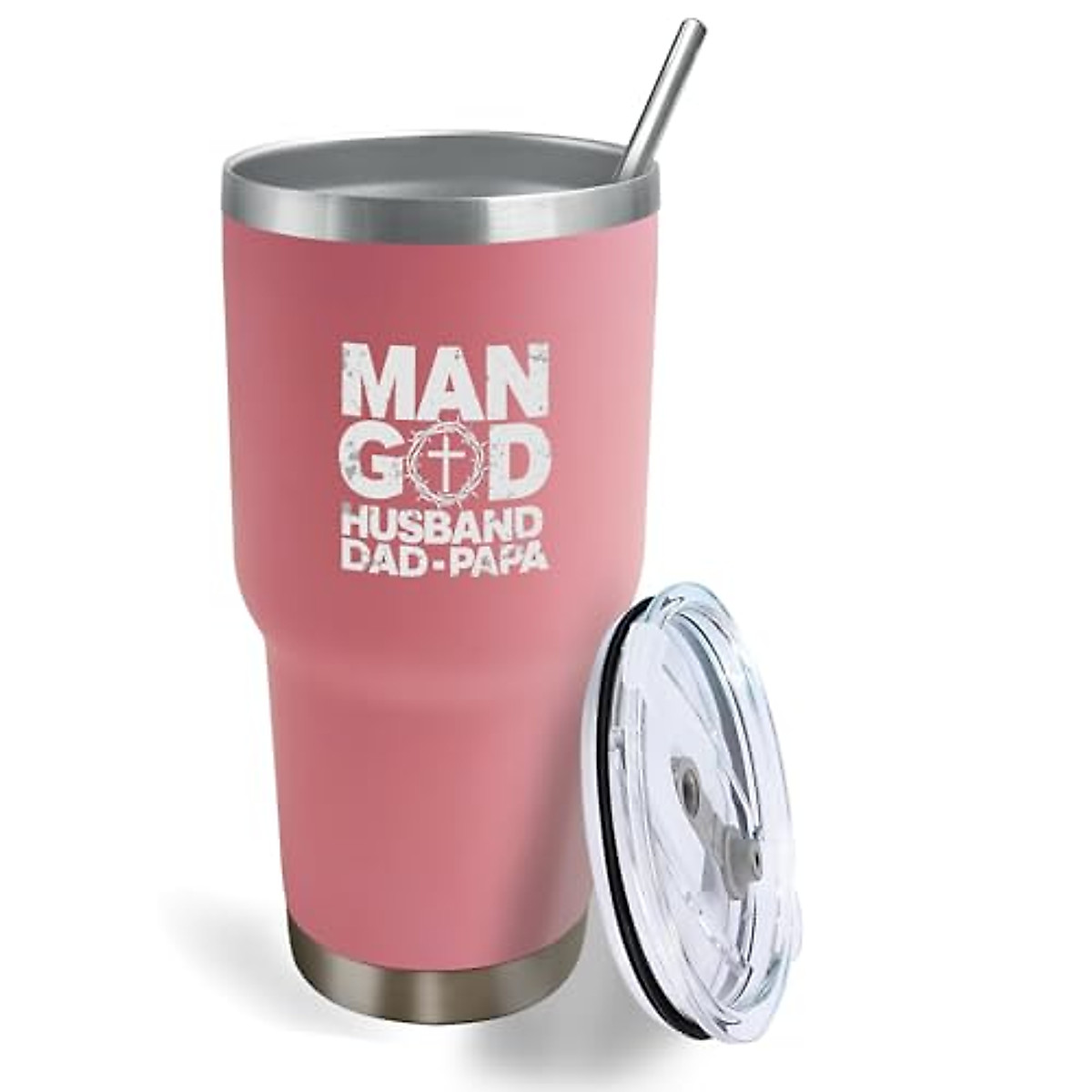 liabiliies Man of God Husband Dad papa Tumbler Coffee Tumblers 30 oz Tumbler with Lid and Straw Insulated Tumblers Stainless Steel Tumbler Funny Gifts for Women