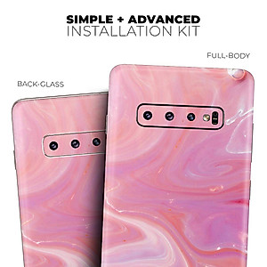 DesignSkinz Marbleized Pink Paradise V2 Protective Vinyl Decal Wrap Skin Cover Compatible with The Samsung Galaxy S20 (Screen Trim & Back Glass Skin)